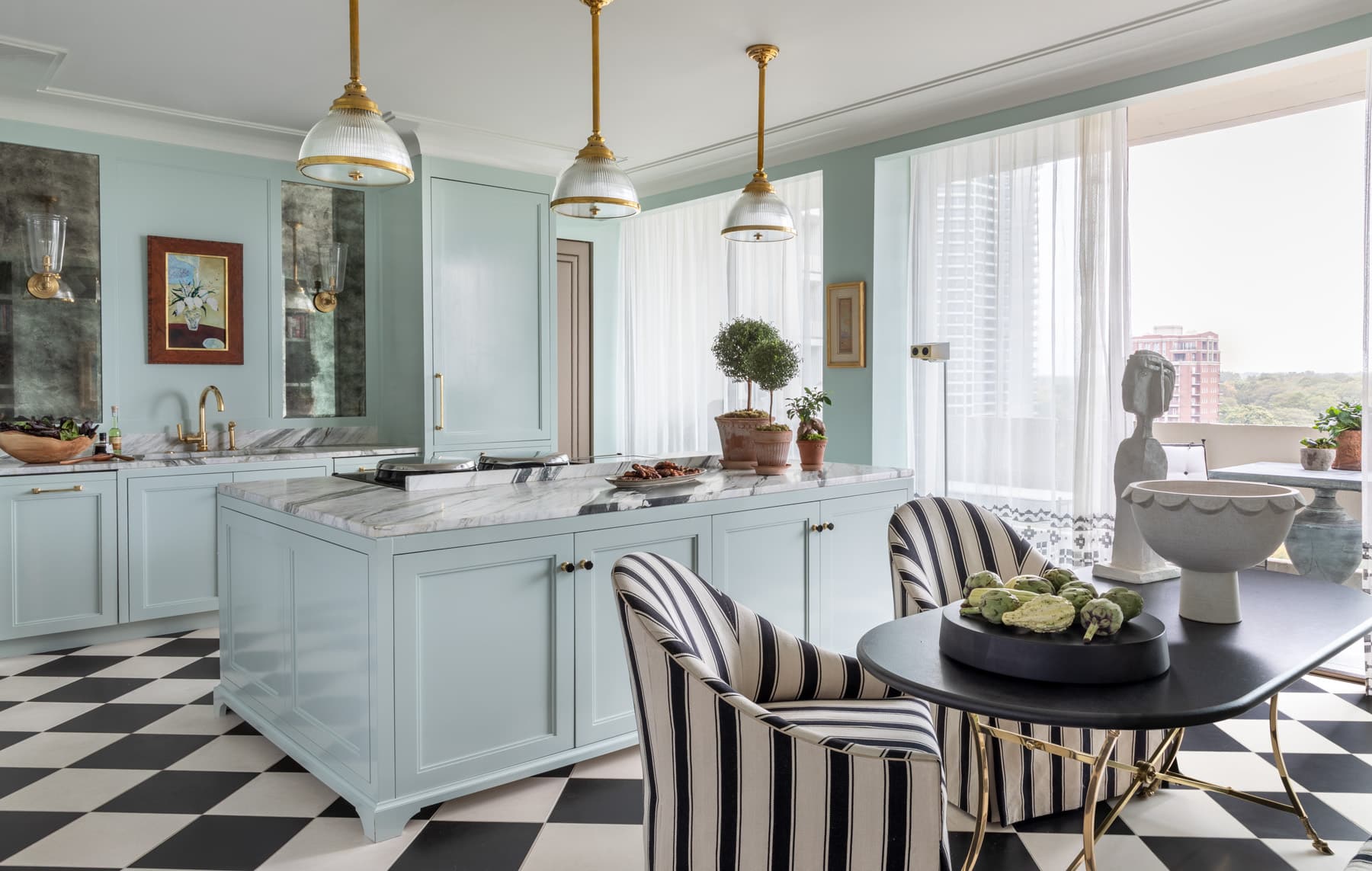 French Art Deco Meets Bermuda Style in This Glam Atlanta Apartment by ...